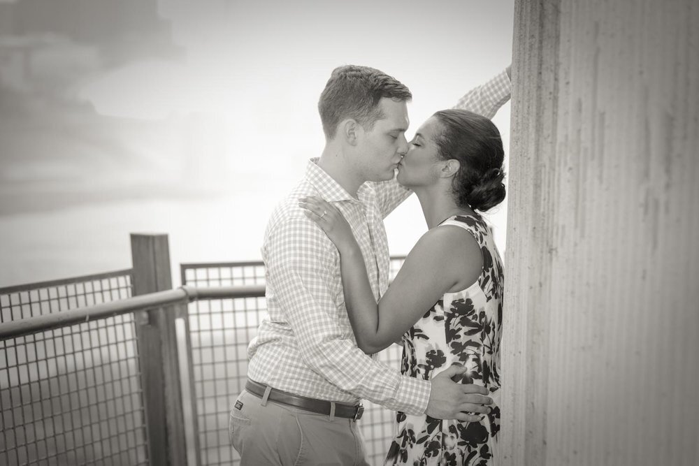 Dayton Riverfront Engagement Photos At Deeds Point RiverScape